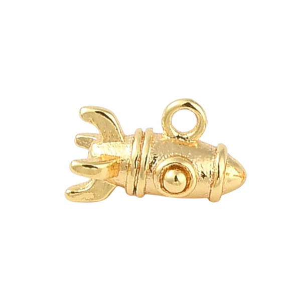 Tiny Rocket Ship Charm – The Charm Shop